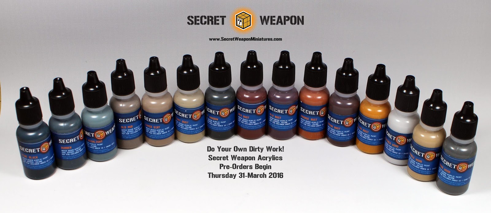 Tabletop Fix: Secret Weapon Miniatures - New Acrylic Paints