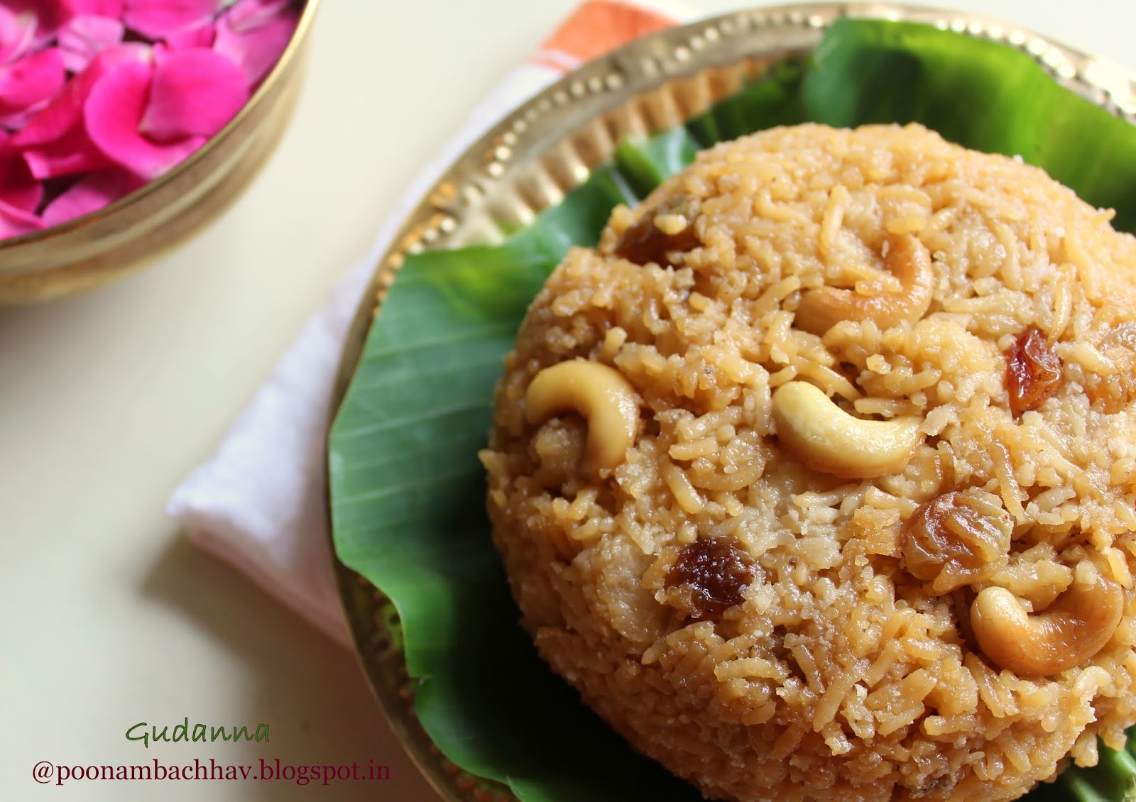 Annapurna: Gudanna / Jaggery Rice from Karnataka Cuisine