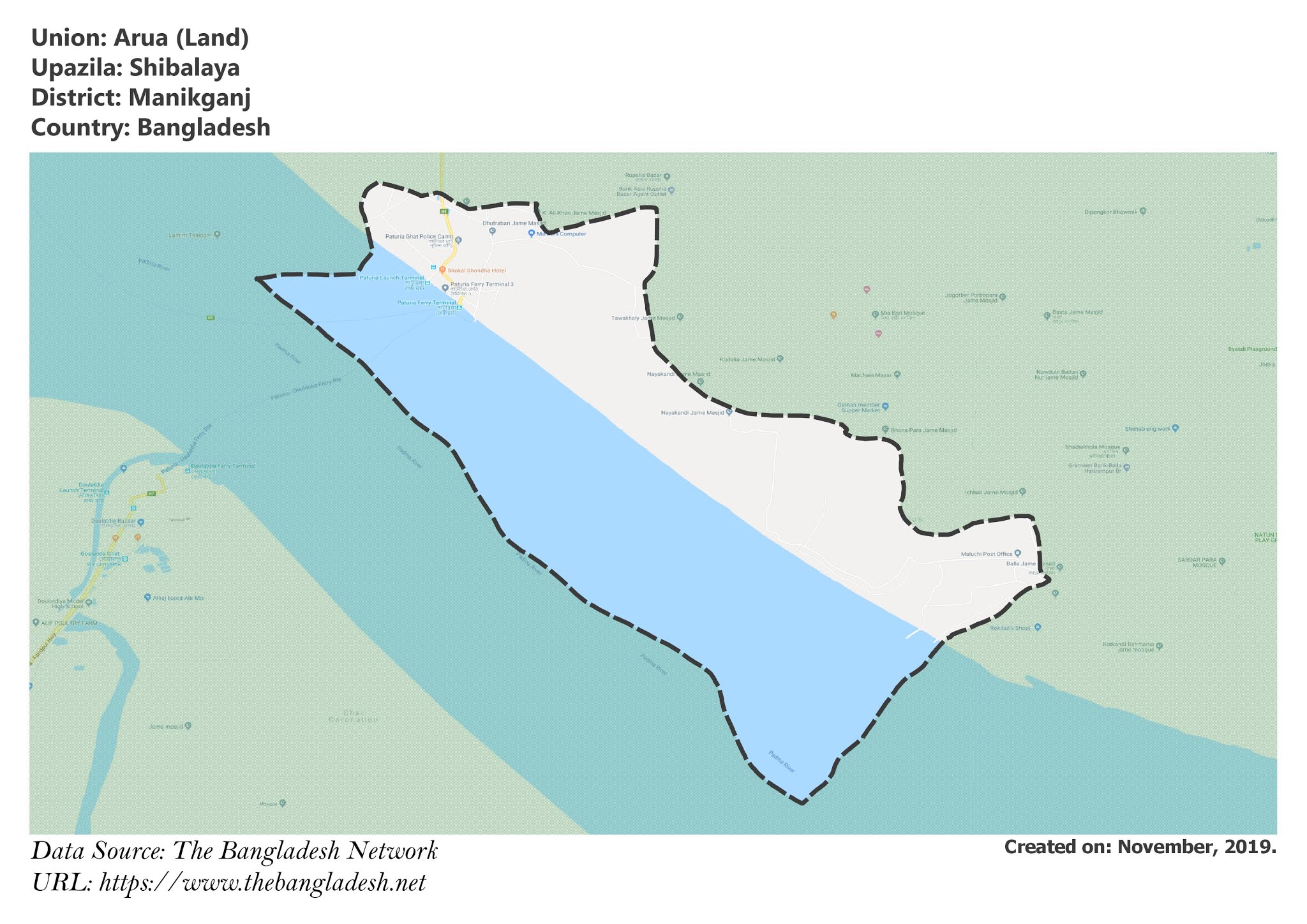 Arua Union, Manikganj