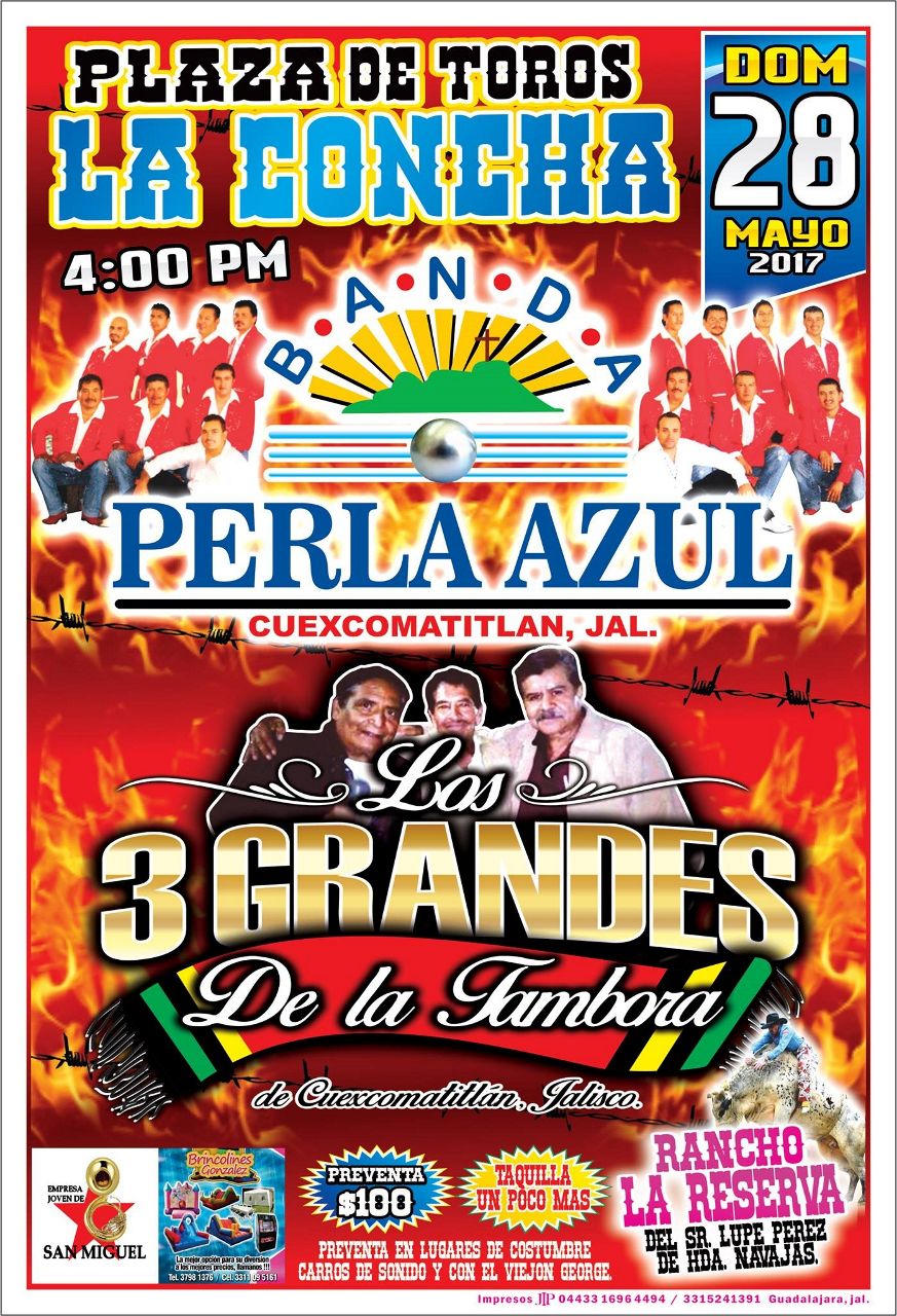 LOS 3 GRANDES DE LA TAMBORA: todos invitados al jaripeo baile mas ...