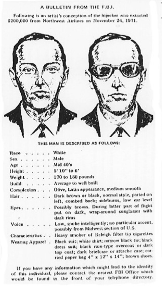 The Story Of Mysterious Hijacker- D.B Cooper ~ Roseberry Magazine