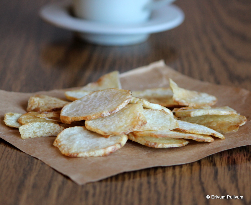 Erivum Puliyum: Chembu Chips | Taro Root(Arbi) Chips | Colocasia Chips