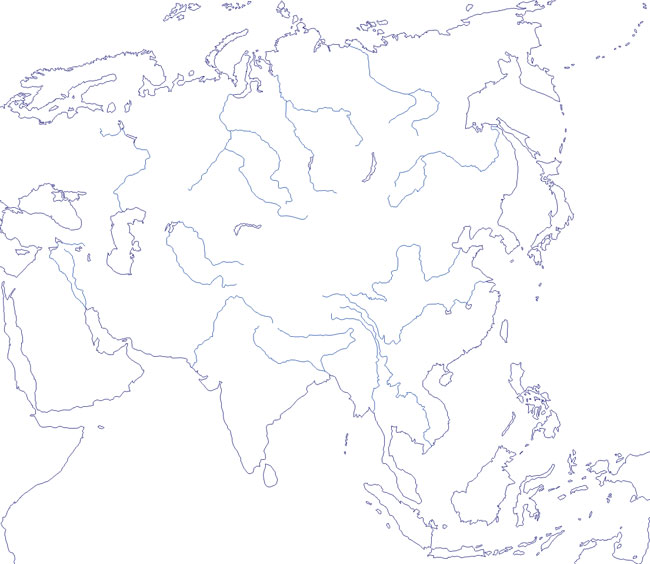 PLANOS Y MAPAS: MAPAS MUDOS DE ASIA