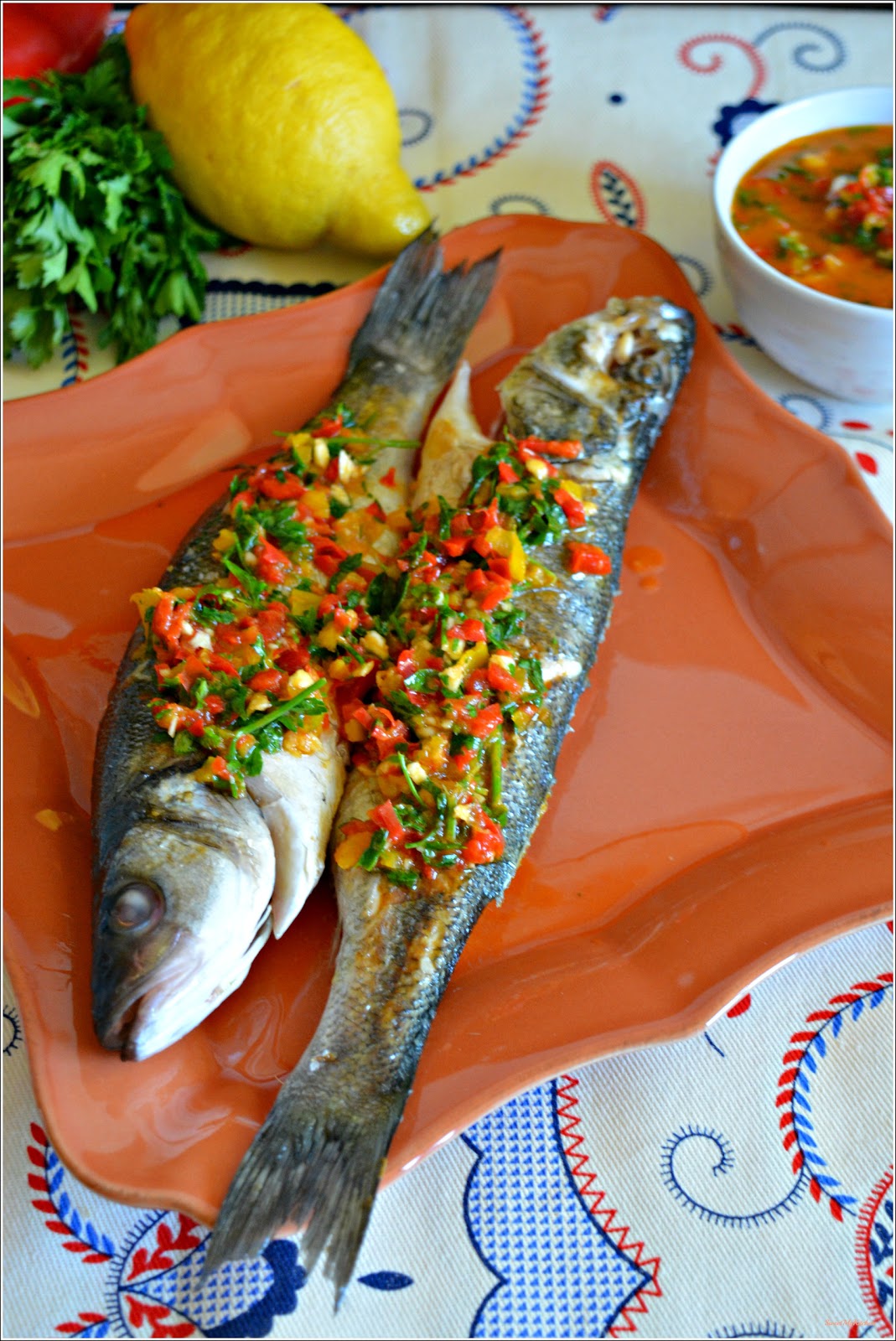 Sweet my Kitchen: Robalo grelhado com molho vilão