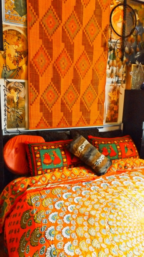 Homeboheme ☾: diy - Bed Headboard 'Aztec Straw Mat'