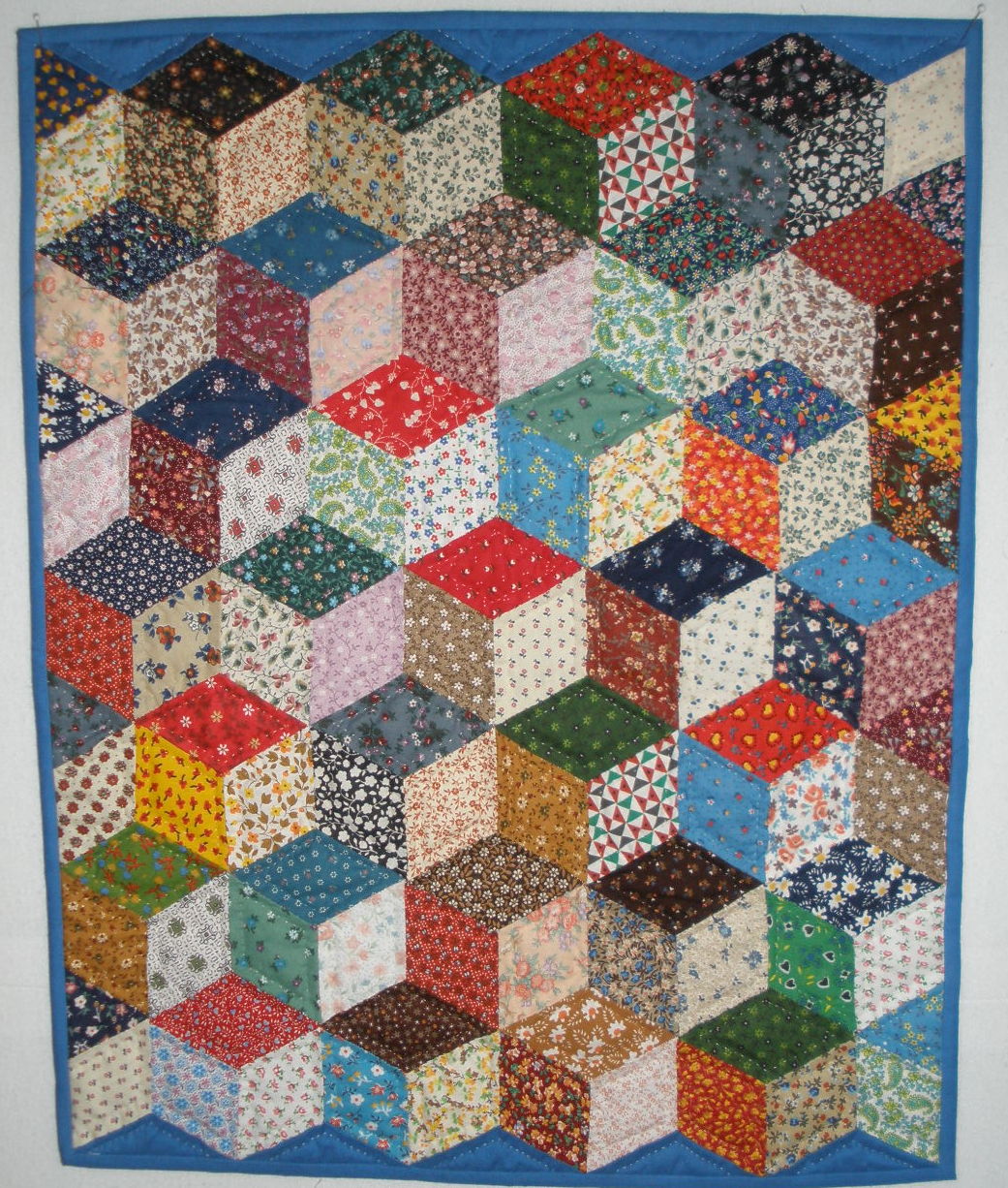 Quilts Etc!: "Flower Power" - Baby's Blocks Quilt Completed