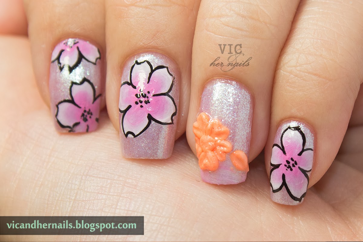 Vic and Her Nails: March N.A.I.L. - Theme 4 - Spring Flowers