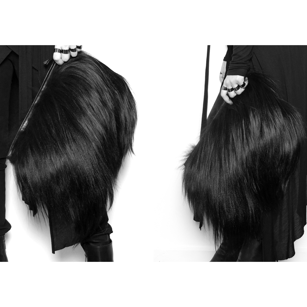 www.reneeruin.com: Shades of Silence // Long Wispy Hairy Clutch Bag