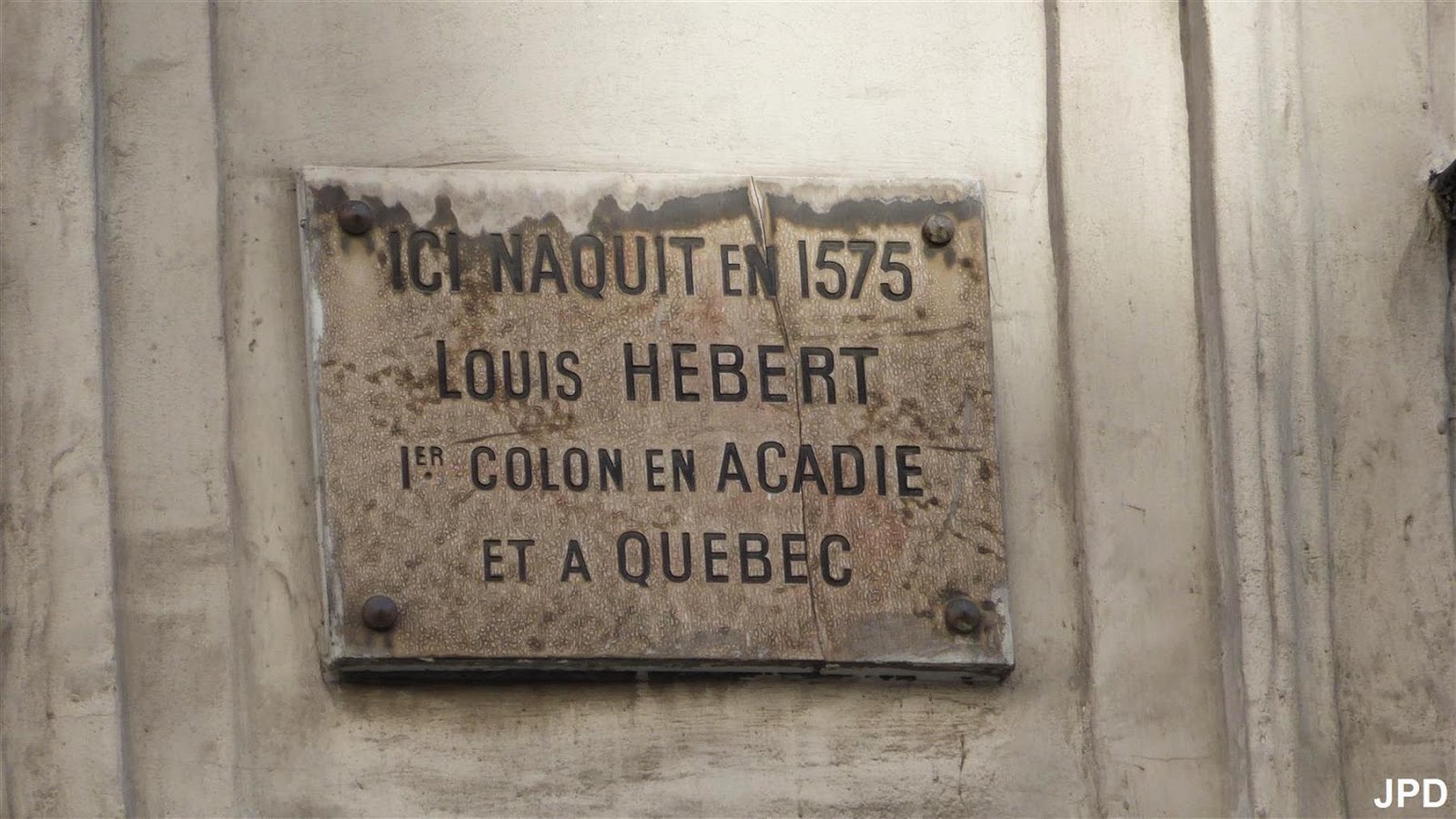 Paris-bise-art : Louis Hébert, premier colon en Nouvelle-France