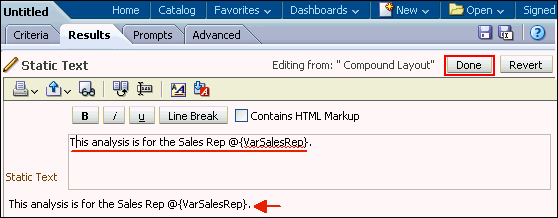 Diksha Sea Obiee 11g Using A Presentation Variable