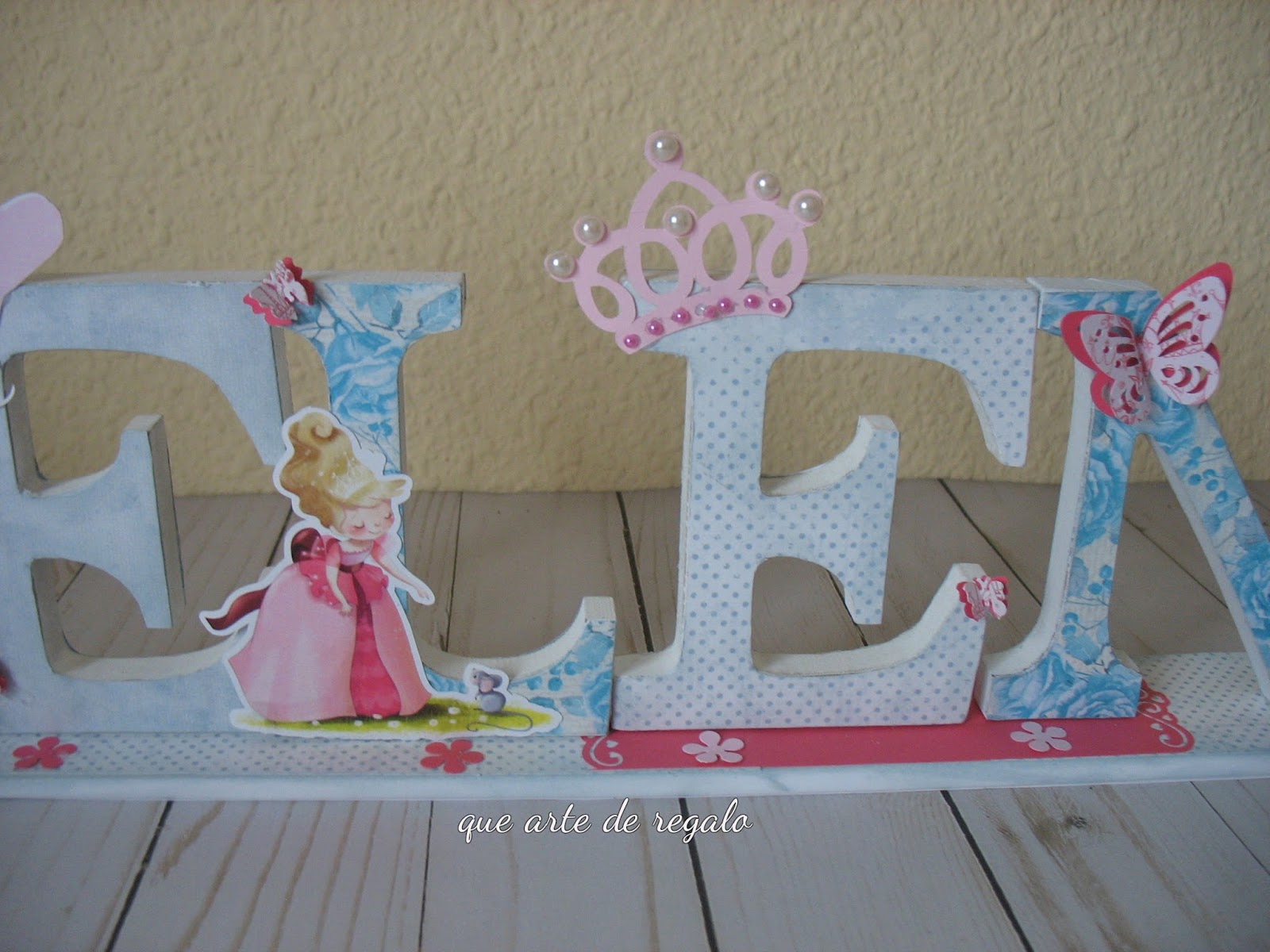 que arte de regalo: Letras para Elena