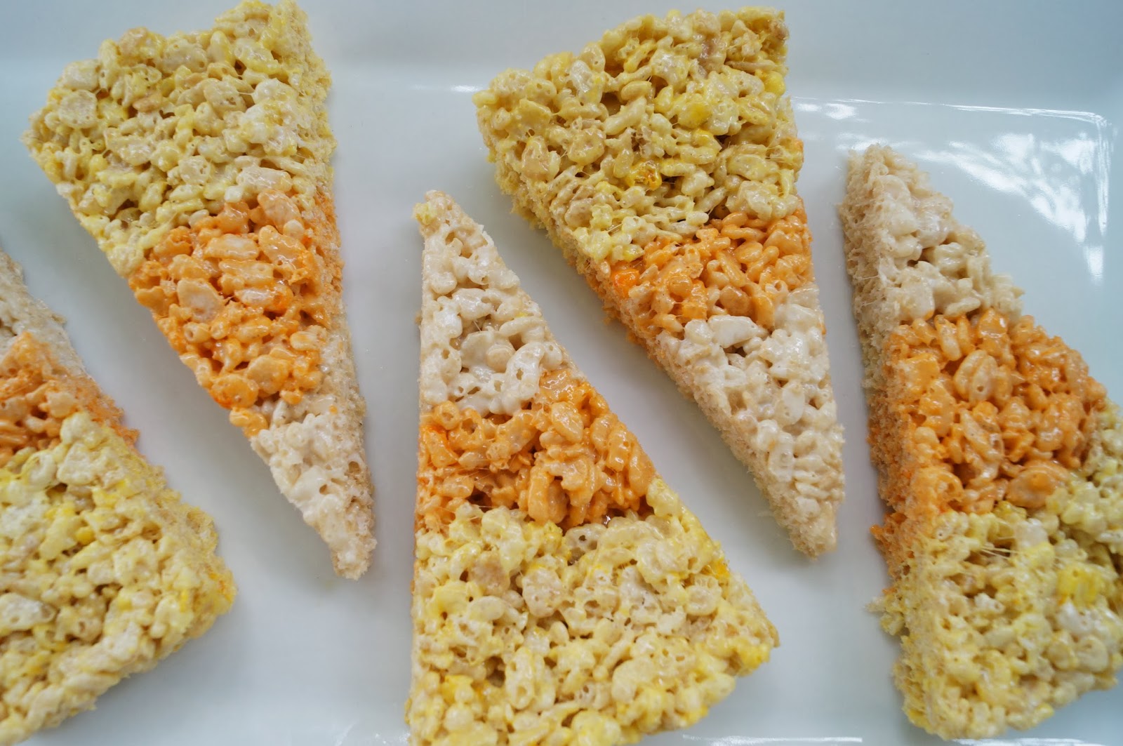 In the Kitchen with Jenny: Candy Corn Shaped Krispie Treats