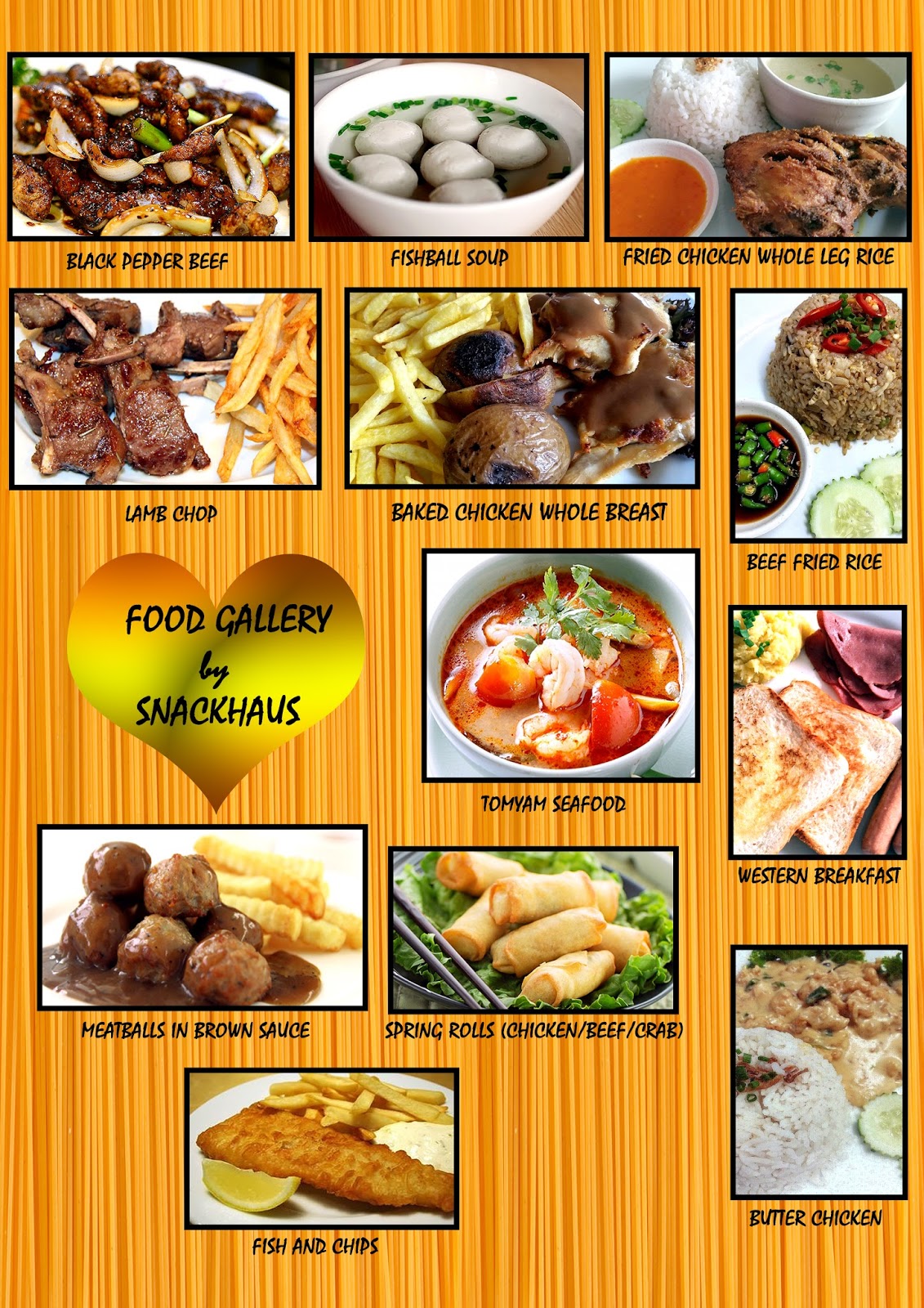 Snack Haus: OUR MENU