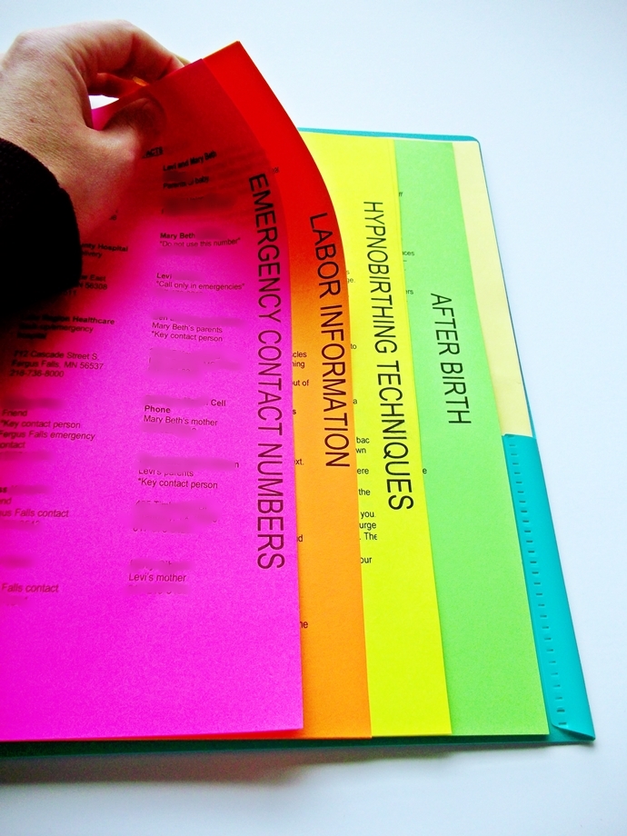 Bright Sycamore: Creating a Birth Folder