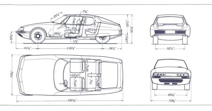 The Car Hobby: Citroen SM Engineering Drawings