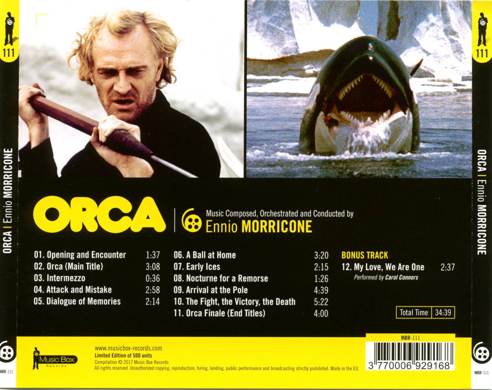 LE BLOG DE CHIEF DUNDEE: ORCA Original Motion Picture Soundtrack ...