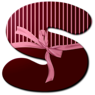 Letras con Lazo Rosa. Pink Lace Letters. - Oh my Alfabetos!