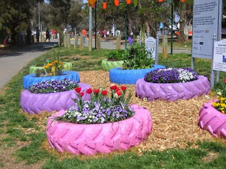 DIY Buat Pasu Bunga Daripada Tayar - D.I.Y Di Rumah