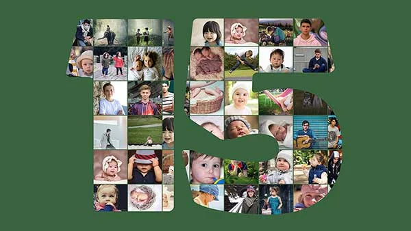 PhotoEffect Photo Collage Number Template In Photoshop