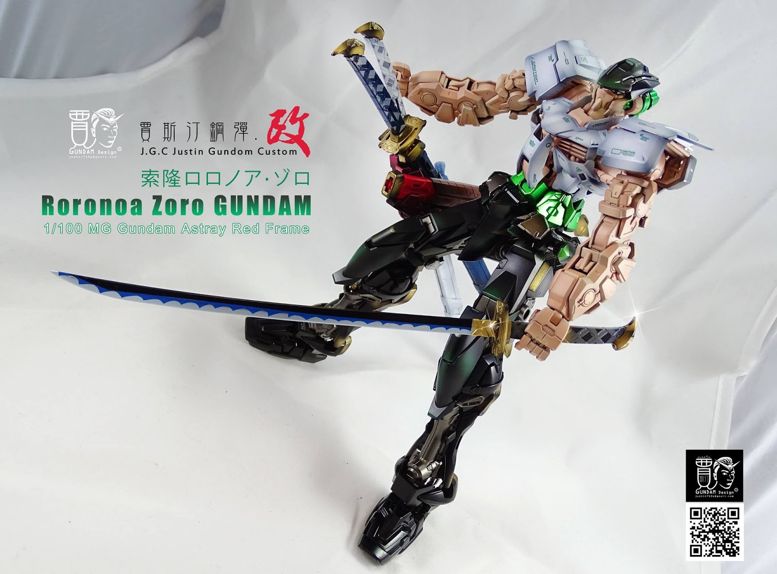 GUNDAM GUY: MG 1/100 Gundam Astray Roronoa Zoro Gundam - Customized Build