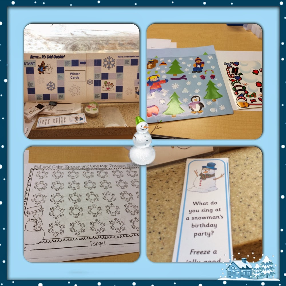 Twin Speech, Language & Literacy LLC: Our Snow Themed Speech and ...