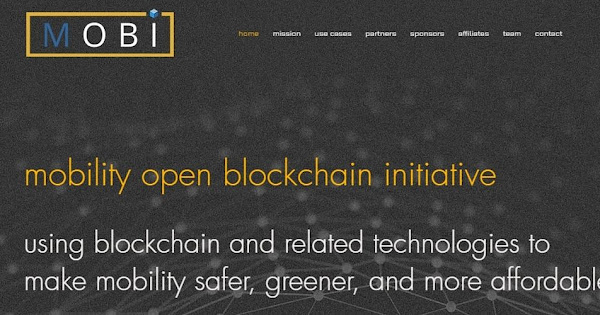 MOBI — the Mobility Open Blockchain Initiative, Launched