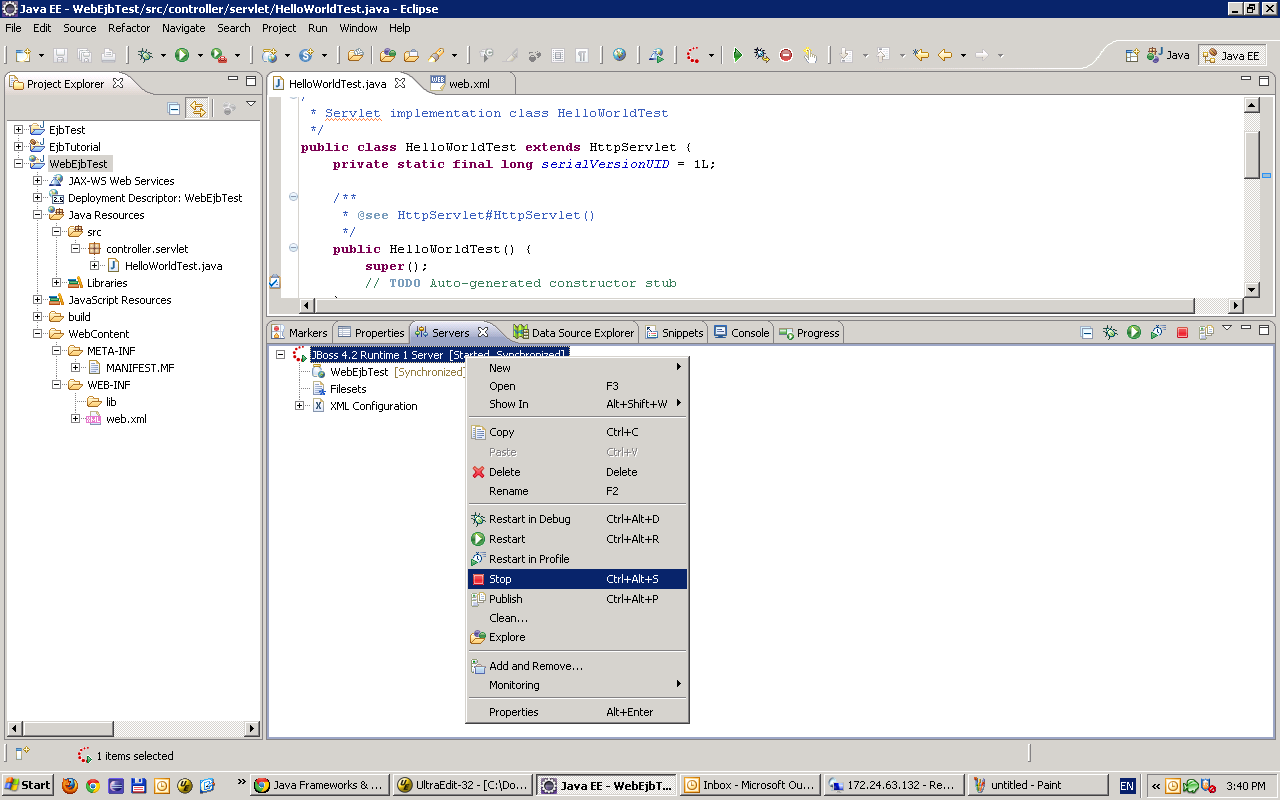Java Frameworks & APIs: EJB - Configuración Eclipse + JBoss + EJB3