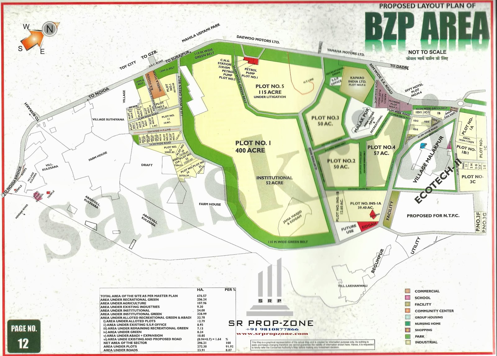Layout Plan Map BZP Area Greater Noida
