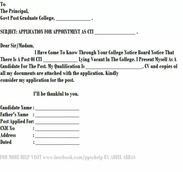 STUDY TIME LEARNING: FORMAT how to write application for CTI Jobs