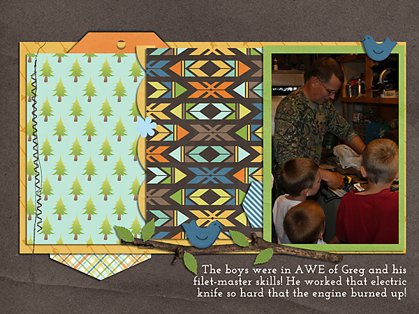 A Quick 5x7 Album with 12x12 Templates / Scrapping with Liz