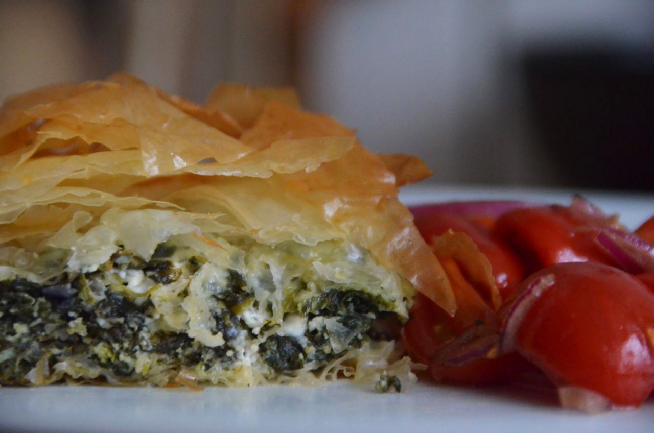 PIZZA FOR BREAKFAST: SPINACH AND FETA FILO PIE