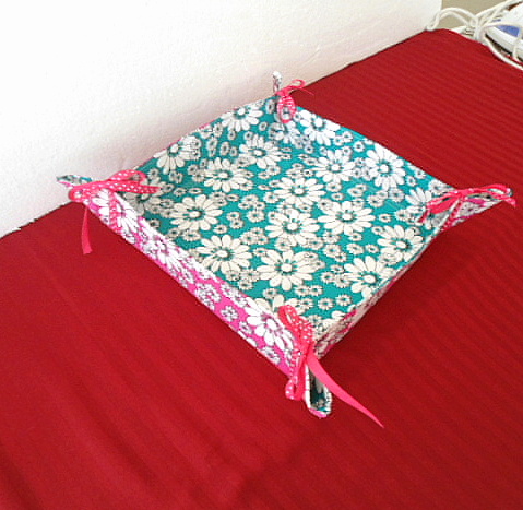 Bread Basket, French Bread basket, Fabric Basket Sewing Tutorial, Gift ...