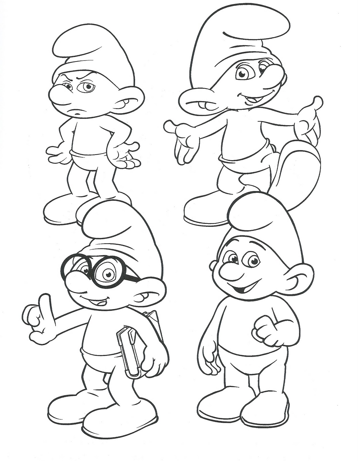 Immagini Dei Puffi Da Colorare