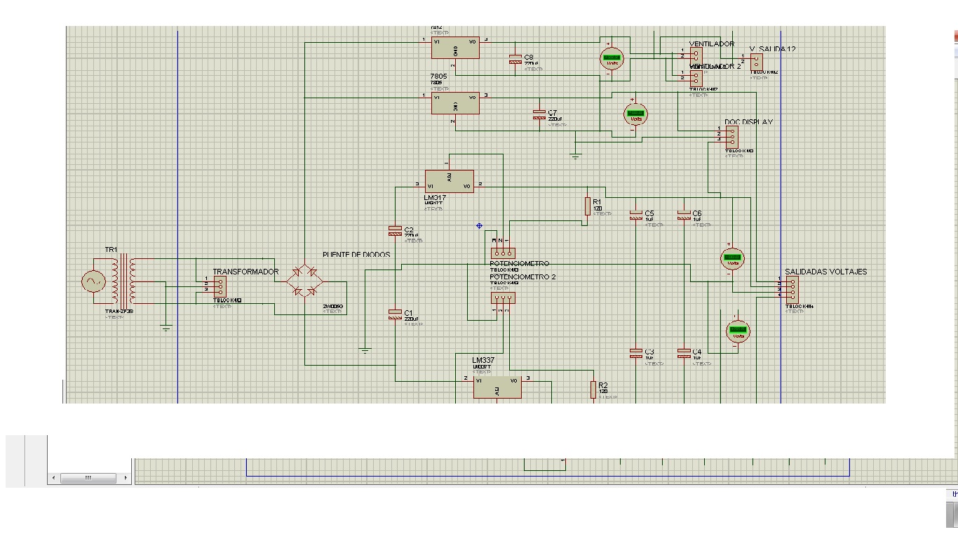 Fuente de alimentacion (Variable 12v a -12v) Fija 5v y 12v: SIMULACIÓN ...