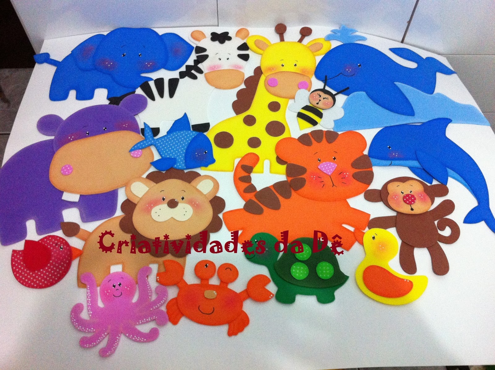 Criatividades da Dê: Apliques Animais em EVA