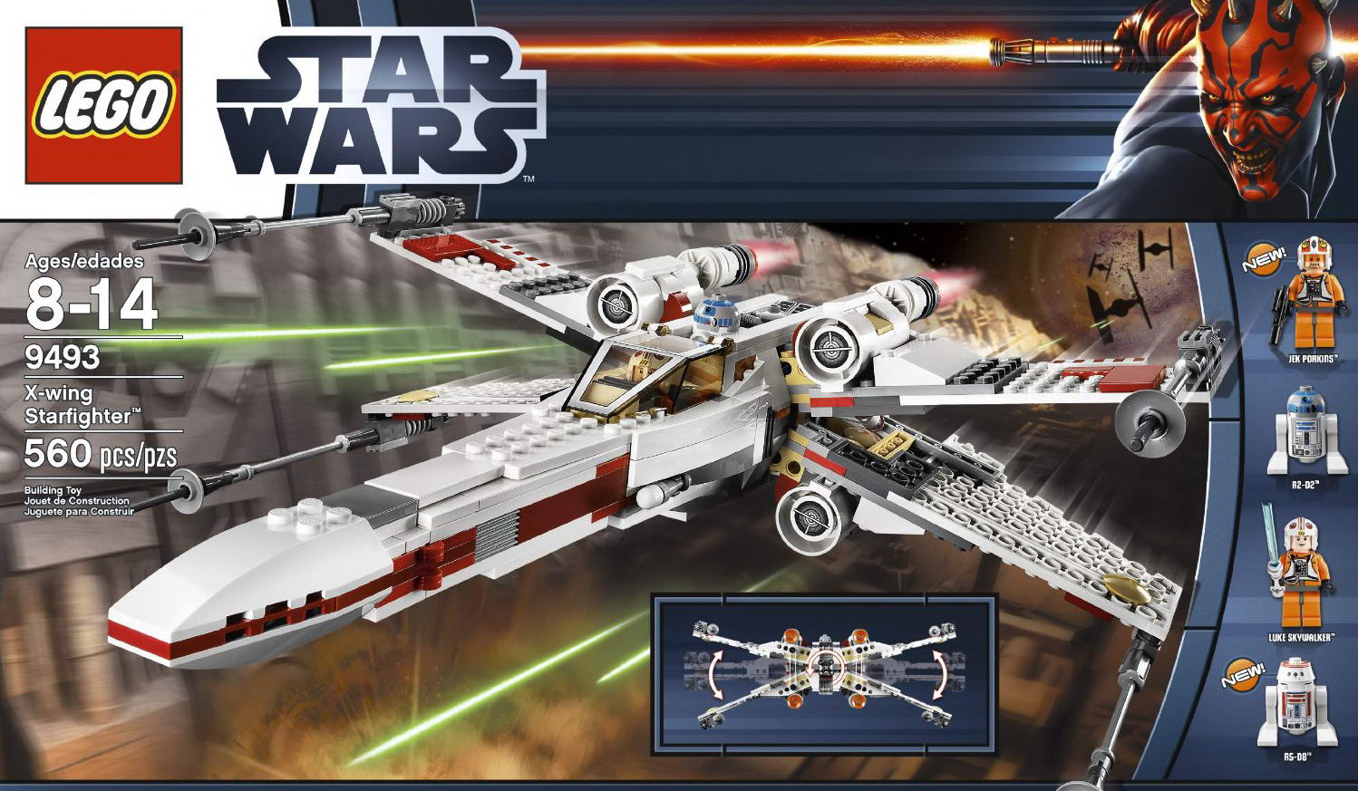 oneTWOBRICK.com: set database: LEGO 9493 x-wing starfighter