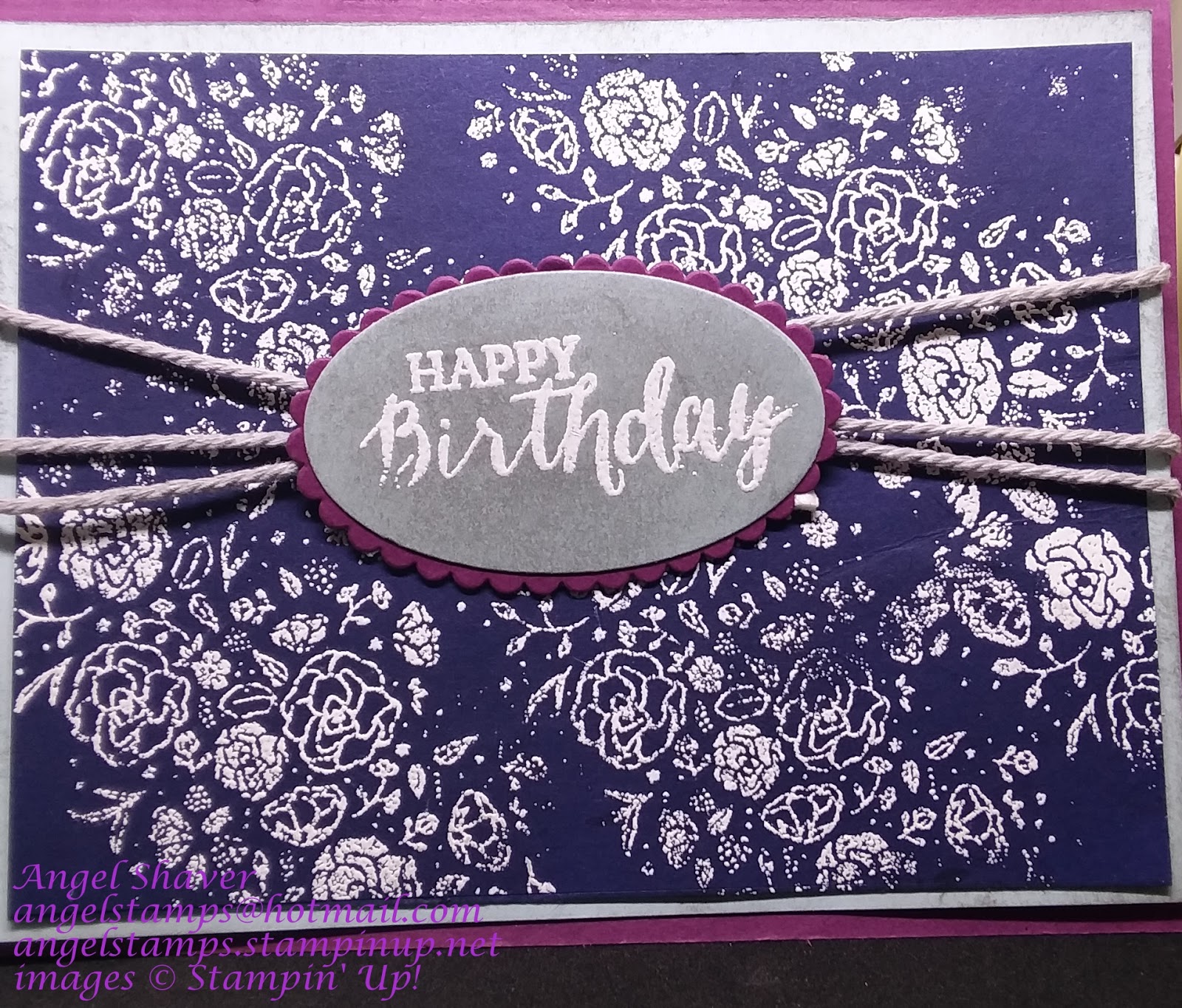 Angel Stamps: Happy Birthday with Emboss Resist 2nd Attempt