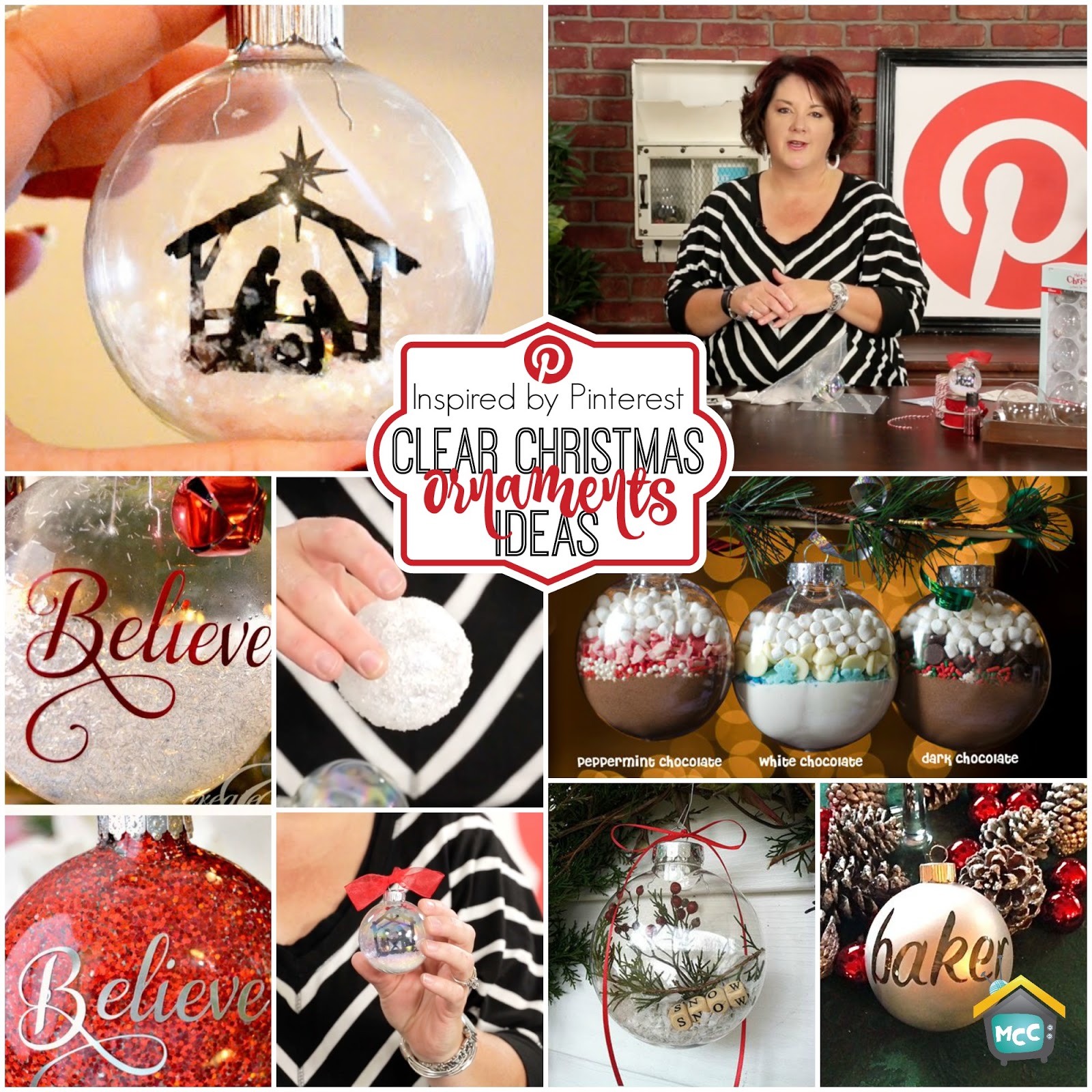 Allred Design Blog: Inspired by Pinterest: Clear Christmas Ornaments