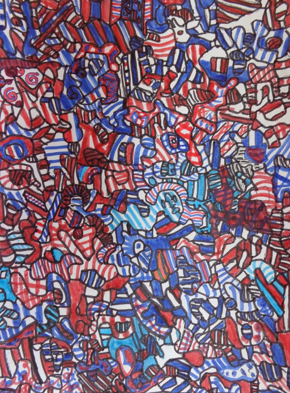 Enlerenando en plástica: Nuestras obras al conocer a Jean Dubuffet