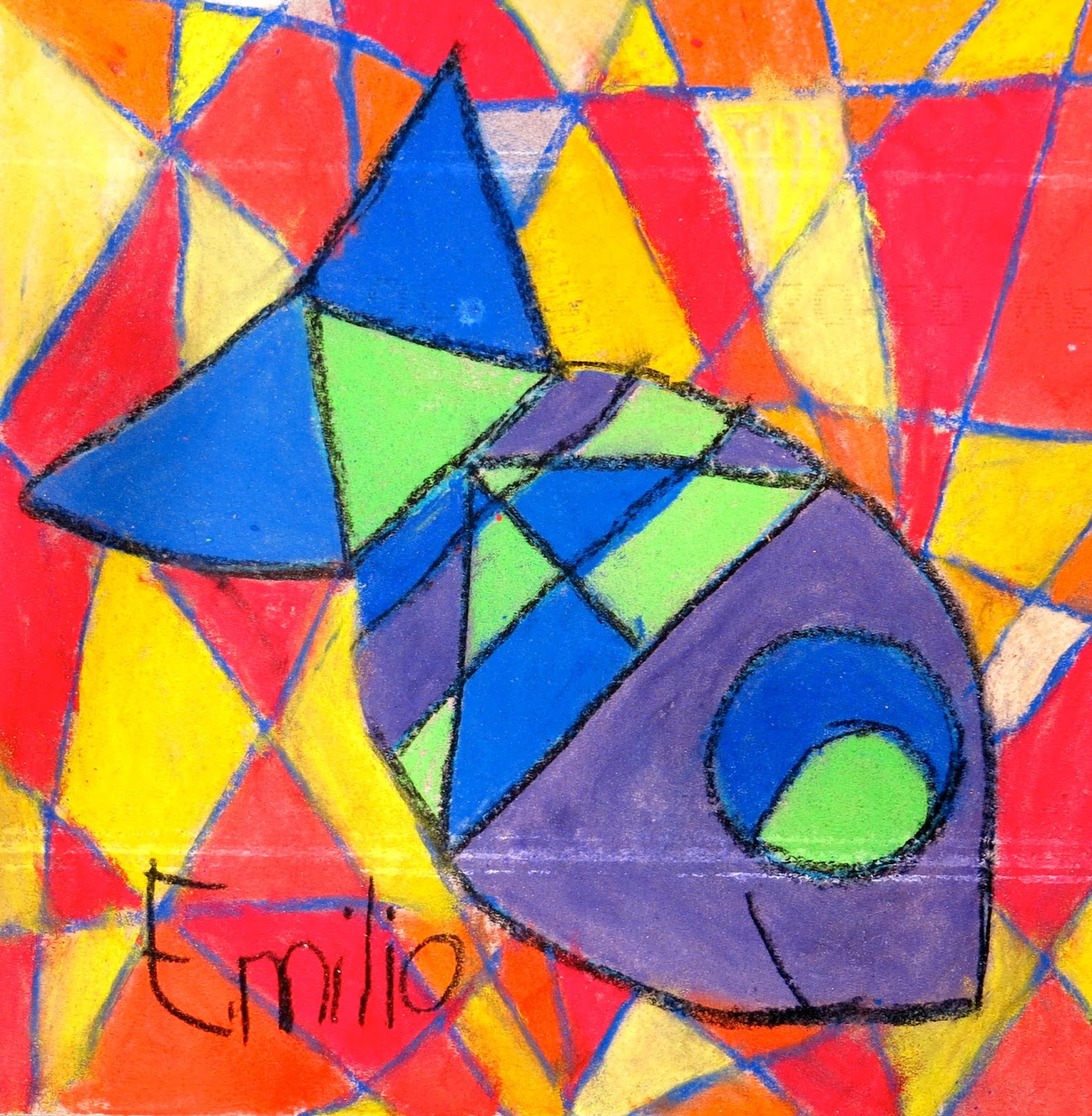 Cassie Stephens: In the Art Room: Chalked Fish Ceiling Tile