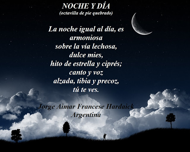 "" MIS PENSAMIENTOS "": NOCHE Y DÍA (octavilla de pie quebrado)