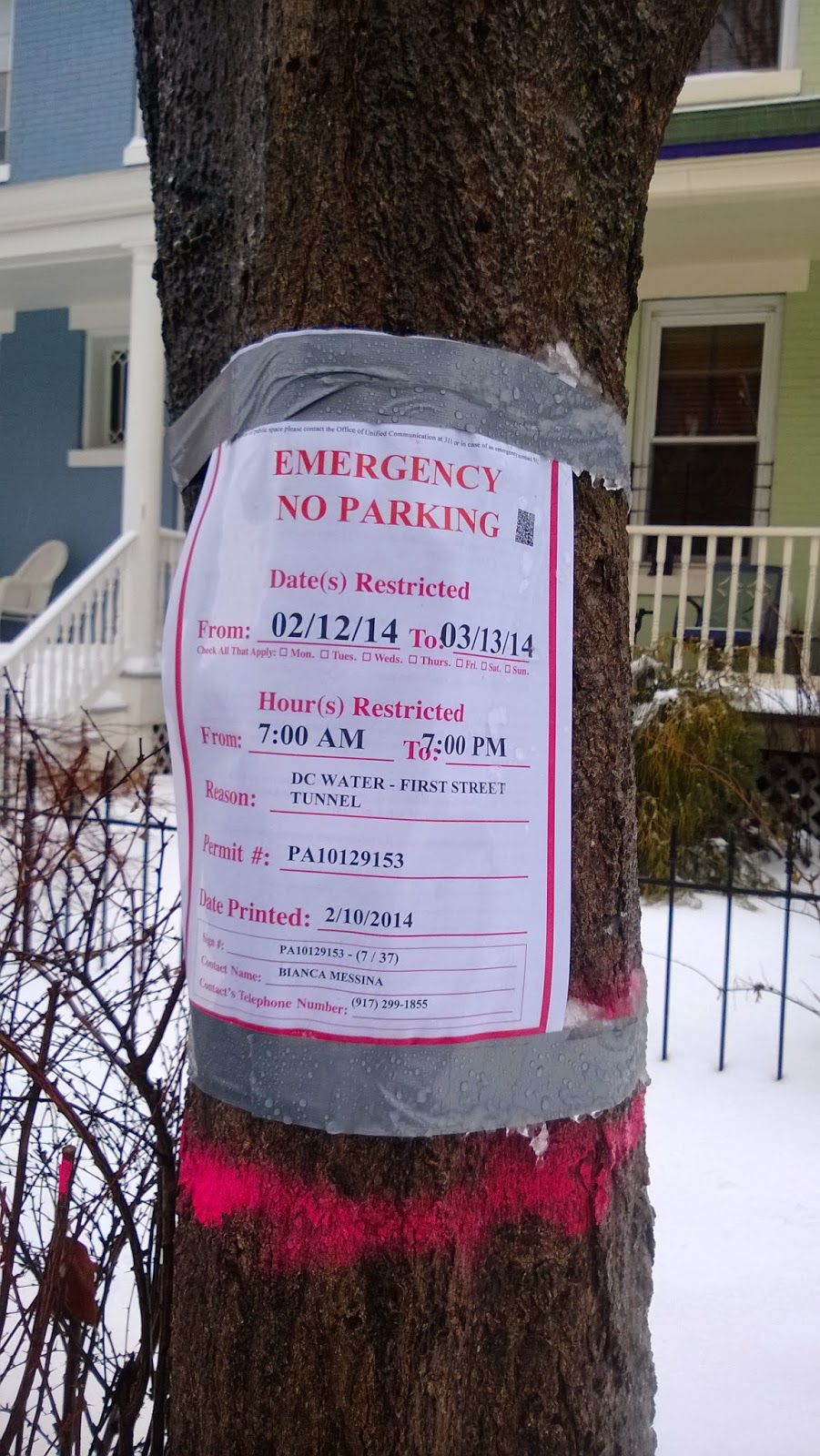 bloomingdale: no parking signs erected around Flagler/Adams/2nd St NW ...