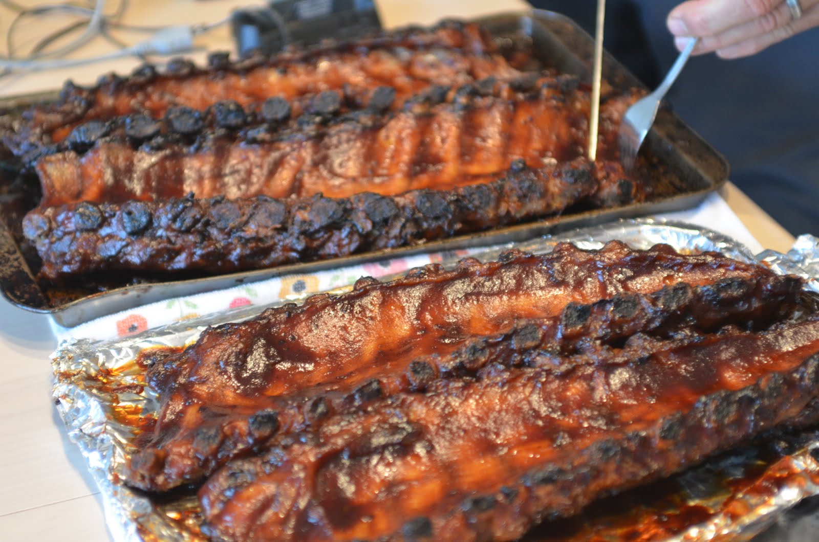 Navy Blue Kitchen: Baby Back Ribs and Cheddar Grits