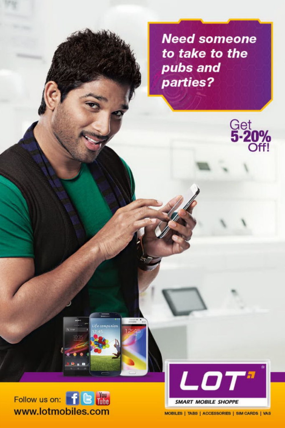 mypleasure: Allu Arjun As LOT Mobiles Brand Ambassador Posters