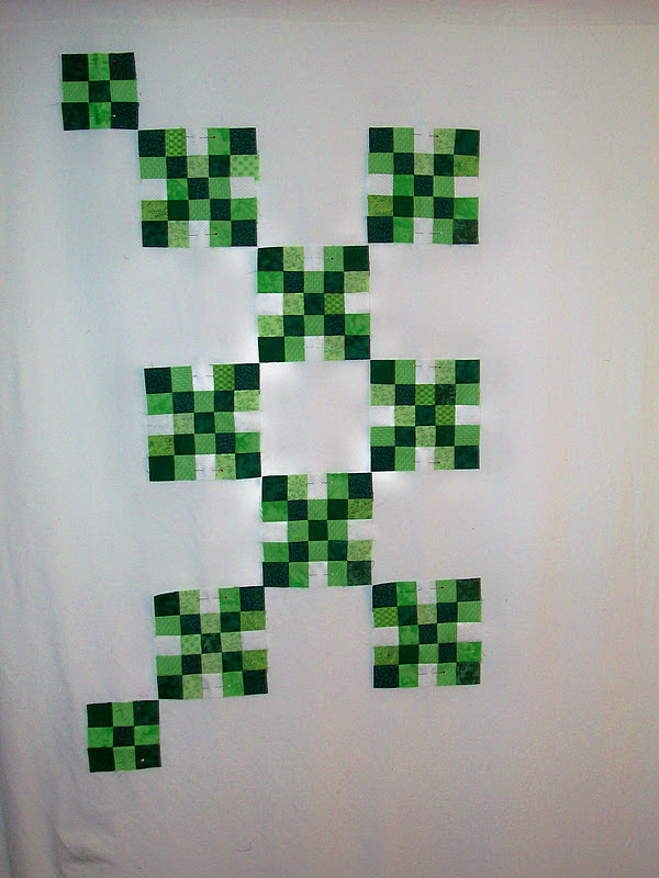 Quilt Talk: Double Irish Chain Taking Shape