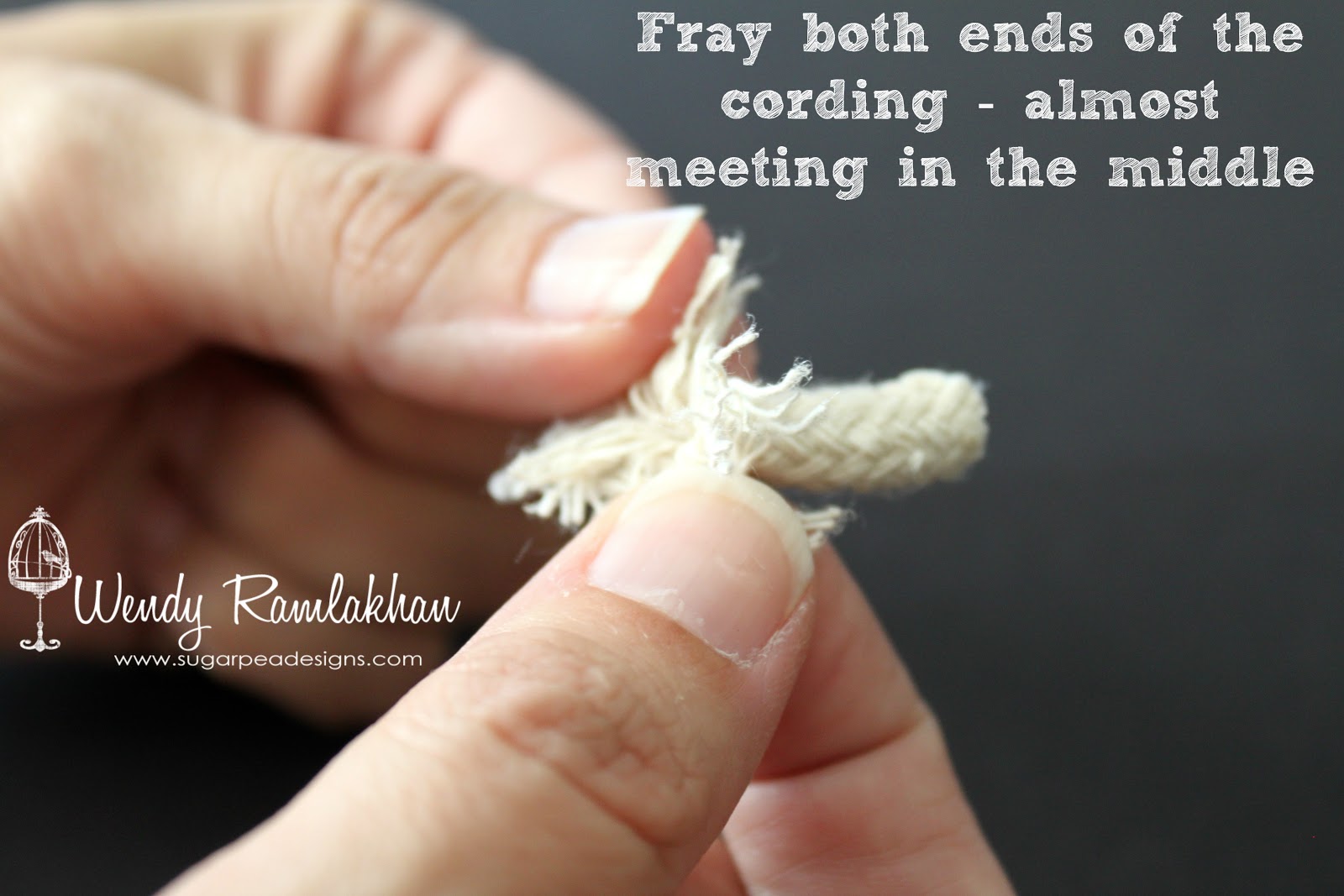 SugarPea Designs: Frayed Cord Wreath - Tutorial