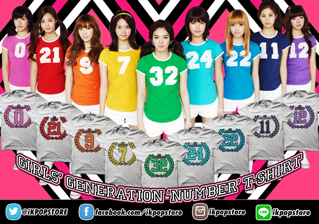 [Ready Stock] Exclusive Girls' Generation (SNSD) 'Number' T-Shirt ...