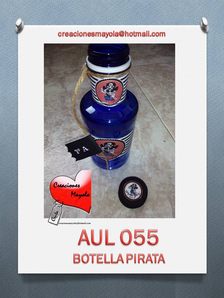 Creaciones Mayola: BOTELLA PIRATA,BOTELLA CON MENSAJE.