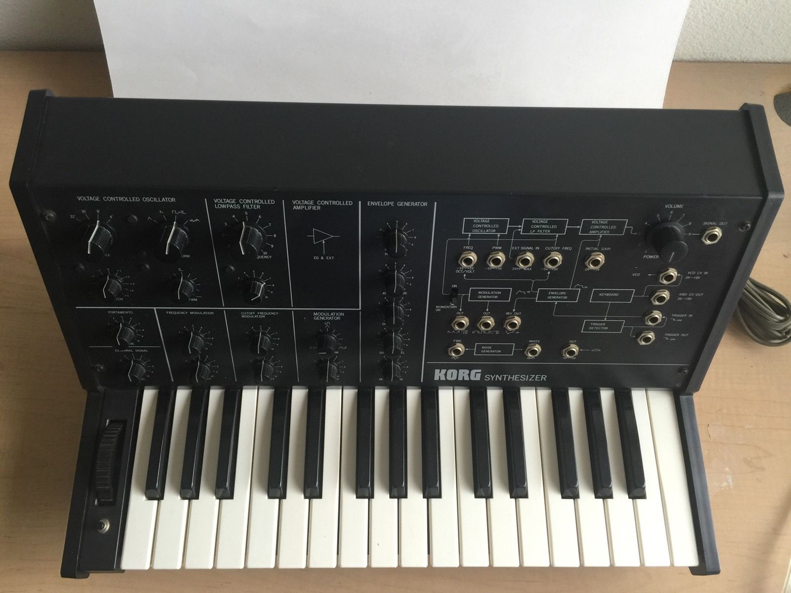MATRIXSYNTH: Vintage Korg MS-10 SN 139869