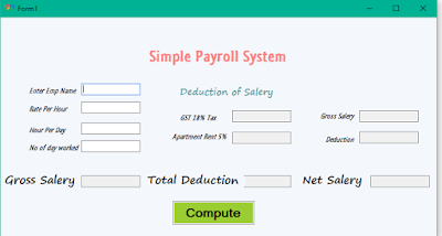 Develop Simple Payroll System in VB.NET I scheme microproject
